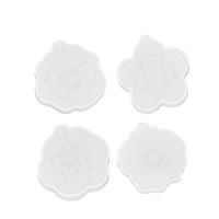 China Crystal Resin Camellia Pendant DIY Scented Plaster Candle Silicone Mold Wholesale for sale