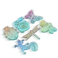 China DIY Crystal Resin Pendant Mold, Ocean-themed Snail And Lizard Wind Chime Pendant Silicone Mold for sale