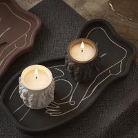 China DIY Crystal Drip Glue Cement Gypsum Body Abstract Line Tray Storage Plate Dish Ornament Silicone Mold for sale