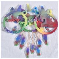 China DIY Crystal Resin Unicorn Hanging Wind Chime Ornament Silicone Mold Wholesale In Stock for sale