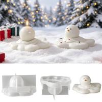 China Cross Border Three-dimensional Melting Snowman Aromatherapy Candle Mold DIY Christmas Fun And Funny Gypsum Mold for sale