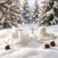 China Cross Border Three-dimensional Melting Snowman Aromatherapy Candle Mold DIY Christmas Fun And Funny Gypsum Mold for sale
