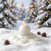 China Cross Border Three-dimensional Melting Snowman Aromatherapy Candle Mold DIY Christmas Fun And Funny Gypsum Mold for sale