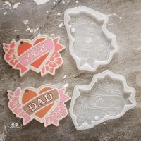 China Mother's Day MOM Listing Silicone Mold Father's Day DAD Parent Child Gift Gypsum Fragrance Stone Mold Dropping Glue DIY for sale