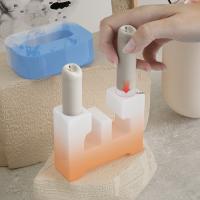 China DIY Capital English Letter Candlestick Grinding Tools Aromatherapy Candle Stand Gypsum Decoration Silicone Mold Wholesale for sale