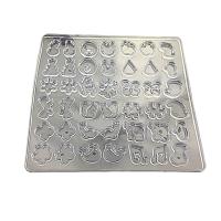 China Crystal Drip Glue Collection Earnail Silicone Rubber Mold Snowflake Christmas Full Board Earnail Mold DIY Jewelry for sale