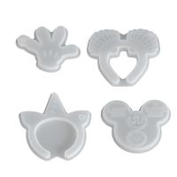 China DIY Aroma Gypsum Handprint Shell Unicorn Bear Head Hanging Tag Pendant Keychain Silicone Mold for sale
