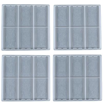 China DIY Crystal Dropping Glue Mold Tarot Game 24 Full Set Hanging Tag Silicone Mold for sale