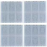 China DIY Crystal Dropping Glue Mold Tarot Game 24 Full Set Hanging Tag Silicone Mold for sale