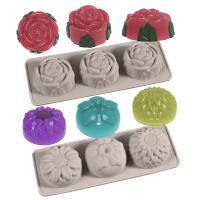 China DIY Crystal Dropper Mold, Three Connected Flower Handmade Soap Making, Silicone Mold, Spot Wholesale for sale