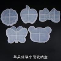 China DIY Drop Gel Storage Box Mold Multi Grid Ring Earring Necklace Storage Bear Butterfly Silicone Mold for sale