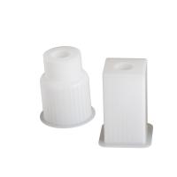 China DIY Dropper Resin Gypsum Circular Rectangular Striped Candle Holder Base Decoration Ornament Silicone Mold for sale