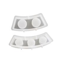 China DIY Dropper Resin Two Hole Three Hole Candle Holder Cement Gypsum Porous Candle Holder Ornament Silicone Mold for sale