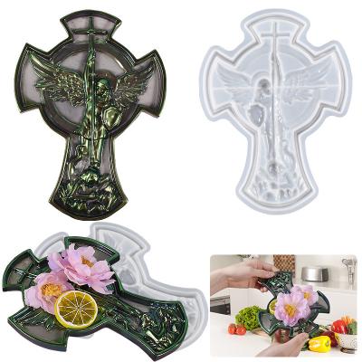 China DIY Resin, Gypsum Angel, Michael Statue, Hanging Cross, Storage Dish, Silicone Mold for sale
