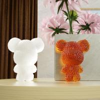 China Crystal Resin Violent Bear Mold Diamond Surface Semi-stereoscopic Violent Cartoon Keychain Silicone Mold for sale