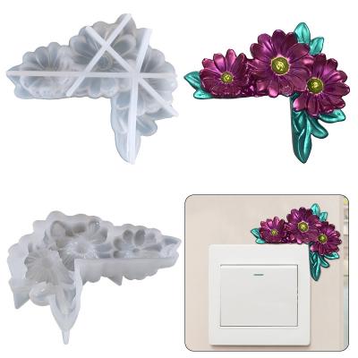 China DIY Crystal Dropper Mold Flower Switch Panel Decorative Silicone Mold Spot Wholesale for sale