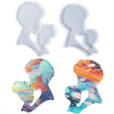 China DIY Crystal Dropper Mold For Kissing Forehead, Coaster, Silicone Mold Recommended By Amazon Hotline for sale