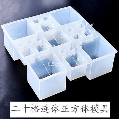 China Drop Glue Mold, Cube Mold, Crystal Drop Glue, Handmade 20 Grid Connected Cube, Mirror Finish Mold for sale