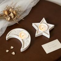 China Flower, Moon, Star, Candle Stand Silicone Mold DIY Gypsum Aroma Tray Candle Base Mold for sale
