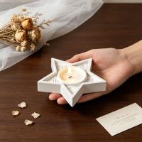 China Flower, Moon, Star, Candle Stand Silicone Mold DIY Gypsum Aroma Tray Candle Base Mold for sale