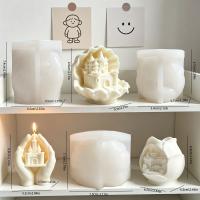 China Ins Wind Palm Castle Shell Castle Rose Garden Aromatherapy Candle Gypsum Decoration Silicone Mold Wholesale for sale