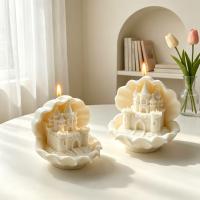 China Ins Wind Palm Castle Shell Castle Rose Garden Aromatherapy Candle Gypsum Decoration Silicone Mold Wholesale for sale