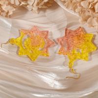 China Christmas Popular Pendant Silicone Mold DIY Christmas Snowflake Star Earrings Hanging With Drip Glue Mold for sale