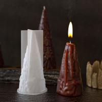 China Cone Butterfly Pattern Drop Glue Mold DIY Aromatherapy Gypsum Ice Cream Tube Candle Ornament Silicone Mold for sale