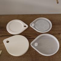 China Simple Feng Shui Drip Cup Mat Tray DIY With Hanging Hole Stackable Resin Gypsum Cup Mat Silicone Mold for sale