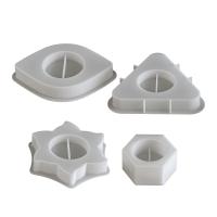 China DIY Aromatherapy Gypsum Cement Resin Mirror Windmill Hexagonal Triangle Candlestick Ornament Silicone Mold for sale