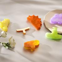 China DIY Resin Halloween Pumpkin Spider Web Hair Clips Resin Pouring Molds Hair Accessories Clips Silicone Molds for sale