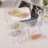 China Drip Glue DIY Resin Heart Five Pointed Star Six Connected Hair Clip Quicksand Pendant Hair Accessory Patch Silicone Mold for sale