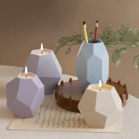 China Crystal Dropper Resin Gypsum Hexagonal Section Storage Box DIY Aromatherapy Candle Cup Silicone Mold for sale