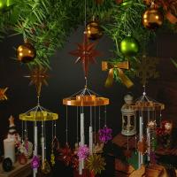 China Crystal Drip Glue DIY Resin Grinding Tools Christmas Series Wind Chime Pendant Combination Set Silicone Mold for sale
