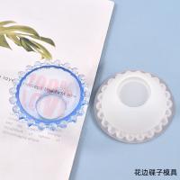China DIY Crystal Resin Round Bead Disc Mold Lace Disc Pearl Edge Small Bowl Storage Box Silicone Mold for sale