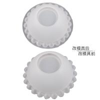 China DIY Crystal Resin Round Bead Disc Mold Lace Disc Pearl Edge Small Bowl Storage Box Silicone Mold for sale