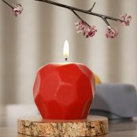 China Crystal Dropper Resin Aromatherapy Gypsum Irregular Cut Surface Apple Pear Candle Placement Table Silicone Mold for sale