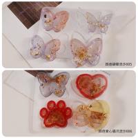 China Drip Glue Mold DIY Mirror Butterfly Love Cat Paw Flowing Sand Pendant Keychain Hanging Decoration Silicone Mold for sale