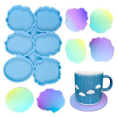China DIY Resin Balloon Stand Cup Mat Coffee Mat Silicone Mold Irregular Shaped Display Stand Custom Phone Holder for sale