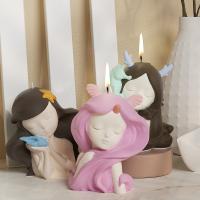 China Crystal Dropping Gel Ocean Mermaid Princess Silicone Mold Sea Daughter Aromatherapy Candle Gypsum Grinding Tool for sale