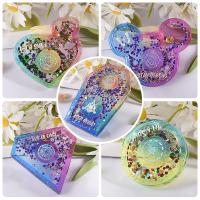 China Love Circle Diamond Bear Head Geometric Flowing Sand Pendant Silicone Mold DIY Crystal Drip Glue Keychain for sale