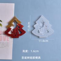 China DIY Crystal Dropping Glue Mold Christmas Tree Room Hanging Decoration Creative Handmade Silicone Mold for sale
