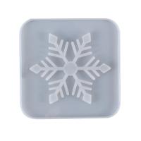 China DIY Crystal Dropper Coaster Mold Hollow Snowflake Coaster Snowflake Hanging Table Silicone Mold for sale
