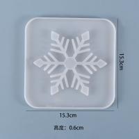 China DIY Crystal Dropper Coaster Mold Hollow Snowflake Coaster Snowflake Hanging Table Silicone Mold for sale