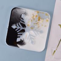 China DIY Crystal Dropper Coaster Mold Hollow Snowflake Coaster Snowflake Hanging Table Silicone Mold for sale