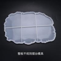 China DIY Crystal Dropper Mold Irregular Table Wave Coaster Handmade Jewelry Table Silicone Mold for sale