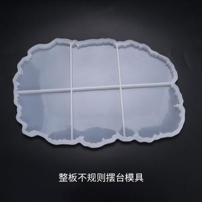 China DIY Crystal Dropper Mold Irregular Table Wave Coaster Handmade Jewelry Table Silicone Mold for sale