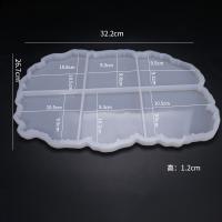 China DIY Crystal Dropper Mold Irregular Table Wave Coaster Handmade Jewelry Table Silicone Mold for sale