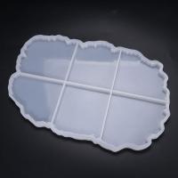 China DIY Crystal Dropper Mold Irregular Table Wave Coaster Handmade Jewelry Table Silicone Mold for sale