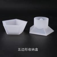 China DIY Crystal Dropper Mold Storage Jewelry Box Pentagonal Storage Box Gift Box Silicone Mold for sale
